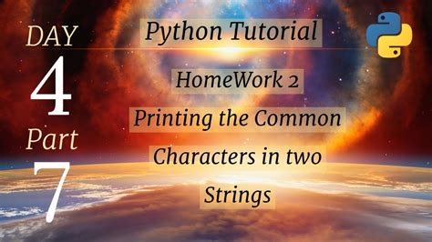 How To Print Common Characters In Two Strings In Python In Hindi Youtube