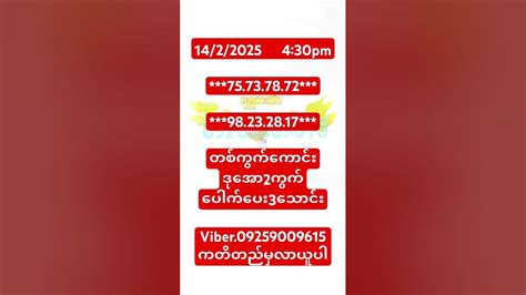 14 February 2025 ညနေဈေး Youtube