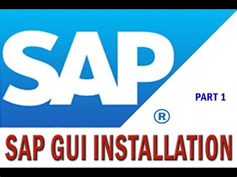 SAP GUI INSTALLATION PART1 YouTube