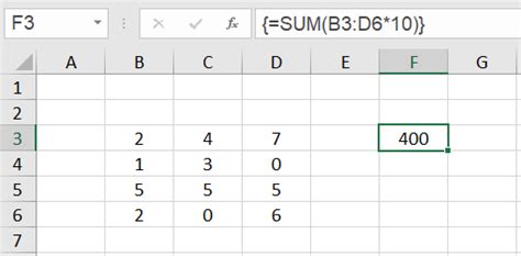 EXCEL Tutorial Array Formulas