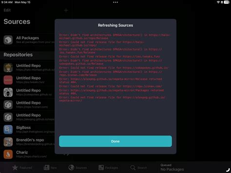 Help Getting This Error When Attempting To Install Any Repos Ipad 6th Gen 1641a Palera1n