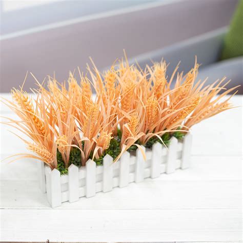 아티플라자 밀 Wheat 울타리화분 실크플라워 조화