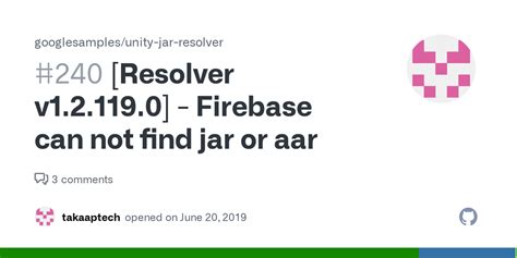Resolver V121190 Firebase Can Not Find Jar Or Aar · Issue 240