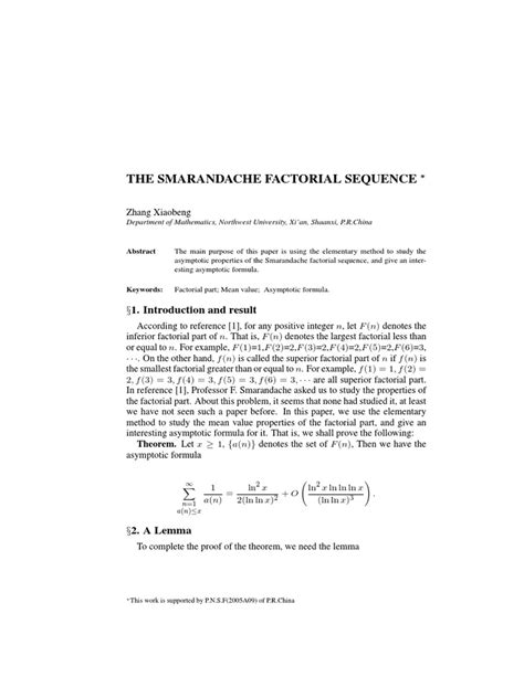 the smarandache factorial sequence pdf sequence functions and