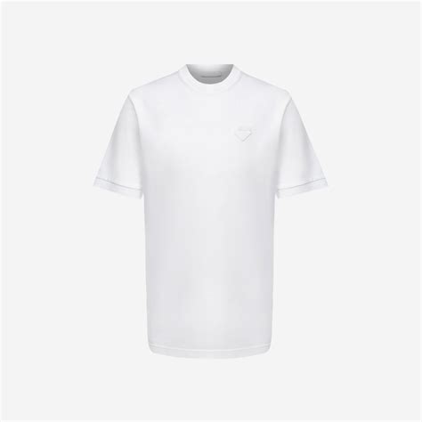 프라다 코튼 티셔츠 화이트 Prada Kream