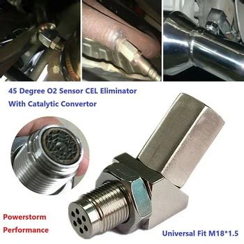 Universal O2 Oxygen Sensor Extender 45 Degree 02 Bung Extension Catalytic Converter O2 Oxygen