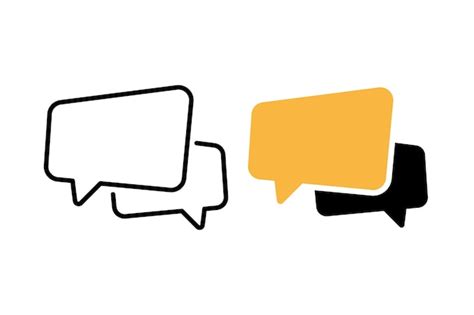 Free Vector Two Messages Set Outline And Flat