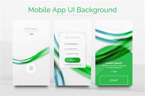 Premium Vector Mobile Application Interface Background Design