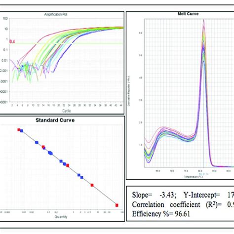 A Rt Qpcr Amplification Plot And Standard Curve Data For Atpd Gene