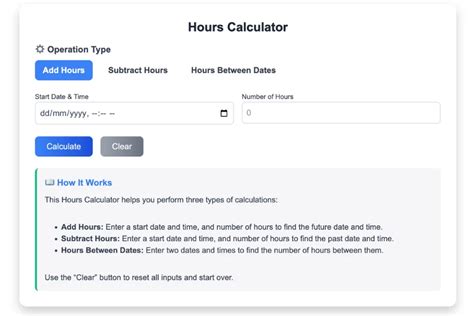 Hours Calculator Time Date Calculator