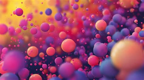 Floating Colorful Bubbles Background Premium Ai Generated Image