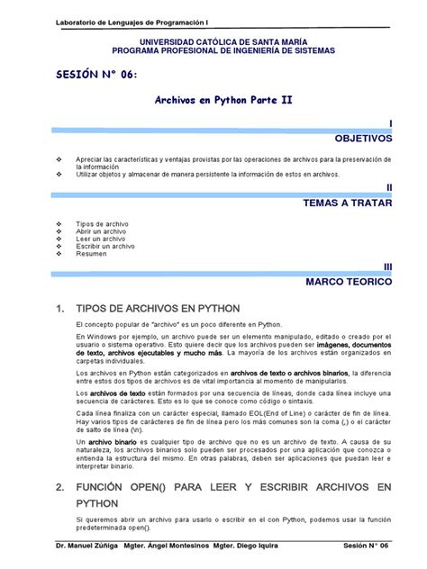 Archivos En Python Parte Ii Lectura Y Escritura De Archivos Tipos De Archivo Y Manejo De