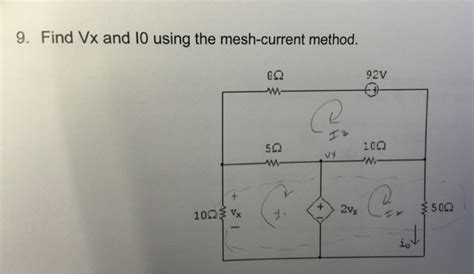 Solved Find V X And Using The Mesh Current Method Chegg Com