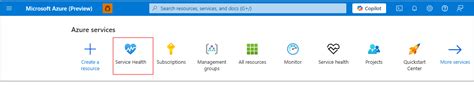 نظرة عامة على التجربة الكلاسيكية لمدخل Azure Service Health Azure