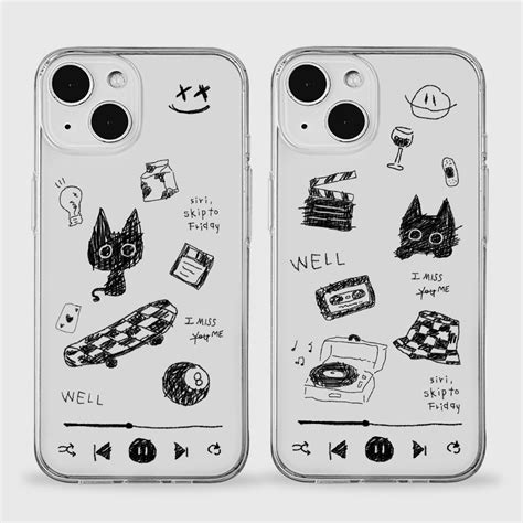 신상할인💕[젤리]체크낙서 핸드폰케이스 Z플립5 아이폰15 S24 A31 A32 A33 A25 A35 전기종 감성적인 메모장 낙서 드로잉 다꾸 고양이 체크 에이블리