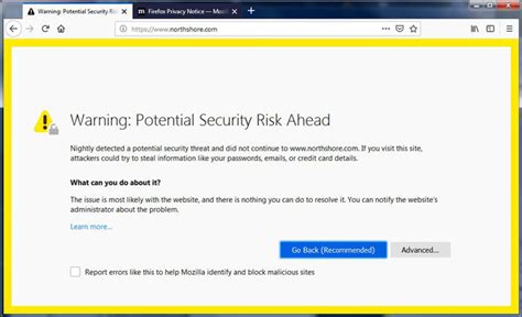 بررسی خطای warning potential security risk ahead و آموزش روش رفع مشکل
