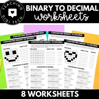 Binary To Decimal Worksheets X Binary Code Practice Encoding And Decoding Skills