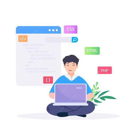 Premium Vector Web Development Modern Flat Design Vector Concept