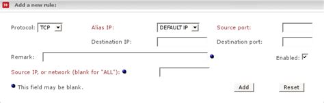 Port Forwarding Administrative Web Page