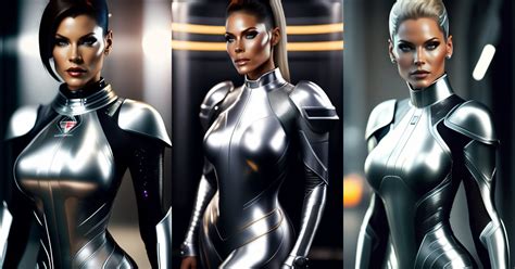 Lexica Cyborg Fembot Edi From Mass Effect 2 Silver Chrome Woman