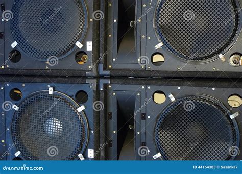 line array speakers stock image image of command listen 44164383