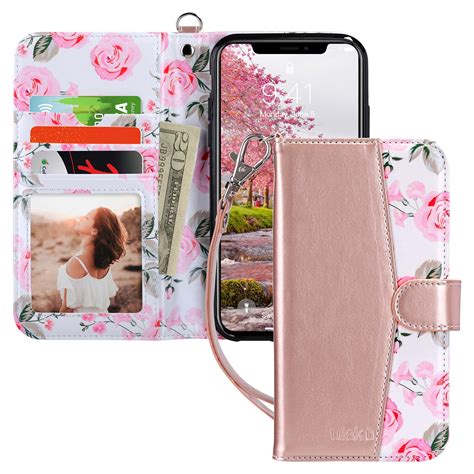 Ulak Iphone Xr Wallet Case With Card Holder Kickstand Folio Flip Phone Cases For Apple Iphone