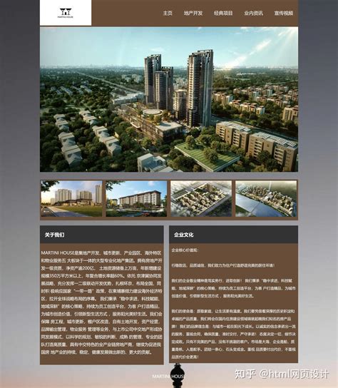 html css静态网页设计： 房地产网站设计与实现6页 知乎
