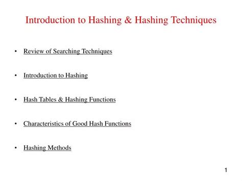 Ppt Introduction To Hashing And Hashing Techniques Powerpoint