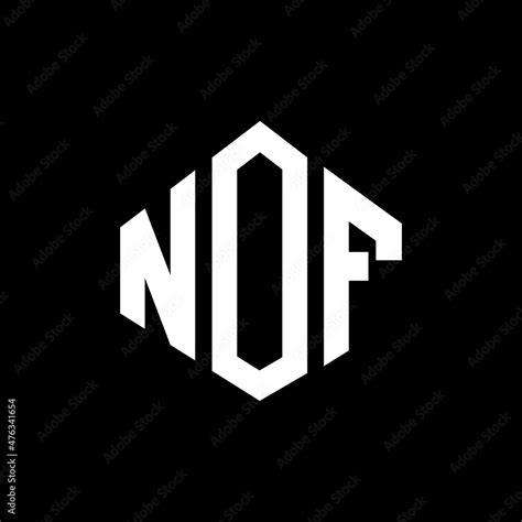Nof Letter Logo Design With Polygon Shape Nof Polygon And Cube Shape