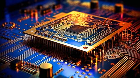 Premium Ai Image Highresolution Macro Image Of Intricate Integrated Microchip Reflective Light