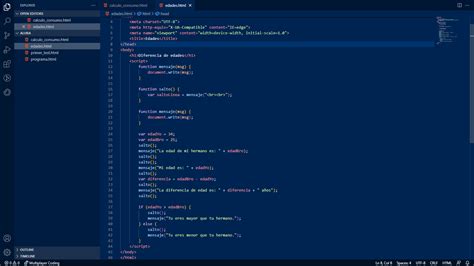 Este es mi código ante del proyecto de Funciones DIFERENCIA DE EDADES Lógica de programación