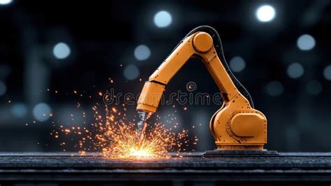 Industrial Robot Arm Sparks Innovation In Modern Workspace With Advanced Automation Technology