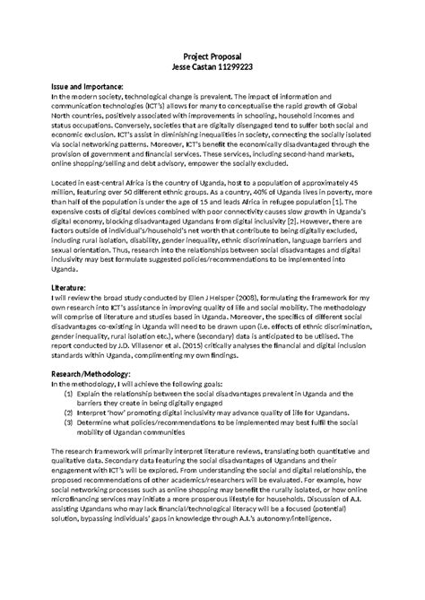 Project Proposal Project Proposal Jesse Castan 11299223 Issue And Importance In The Modern
