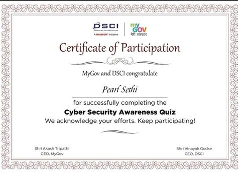 Pearl Sethi On Linkedin Quiz Mygovindia Dsci Cybersecurityawareness Cybersecurity