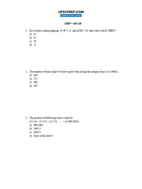 10 Csat Pdf