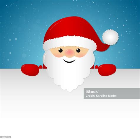메리 산타 클로스 Copyspace크리스마스 카드의 개념으로 카드를 들고 벡터입니다 12월에 대한 스톡 벡터 아트 및 기타 이미지 12월 3차원 형태 개념 Istock