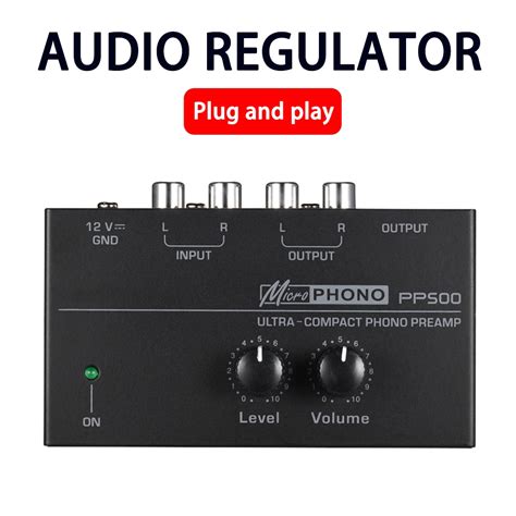 Preamplifier Phono Preamp Ultra Compact Audio Amplifier With Level Volume Control Turntable