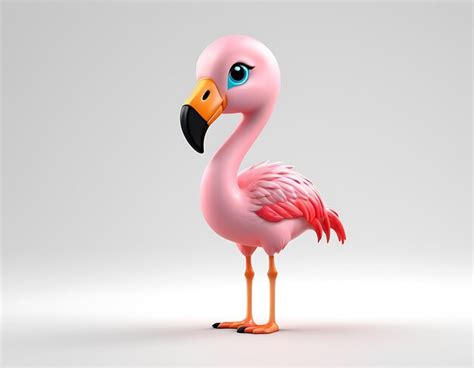 Premium Photo Elegant Pink Flamingo Graceful Wildlife 3d Render