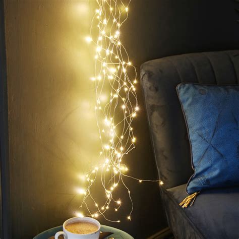 PLUG IN WARM WHITE LED CASCADING STRING LIGHTS Letters R Us