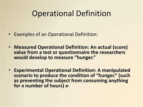 Operational Definition Of Variables In Research Examples Slideshare
