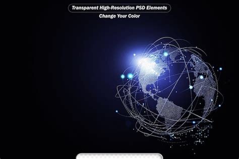 Premium Psd Global Network Connection World Map Abstract Technology Background