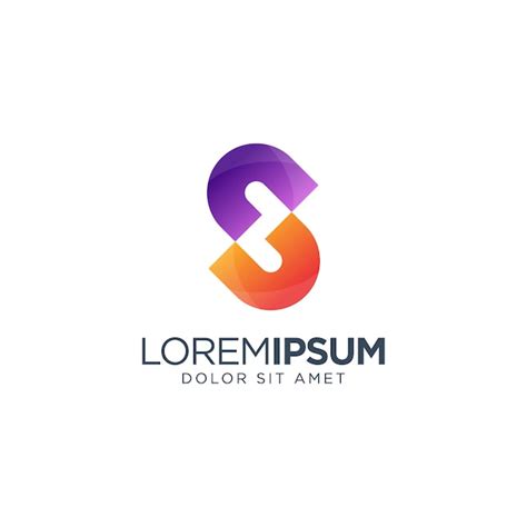 문자 S 로고 디자인 프리미엄 벡터