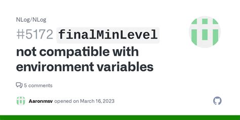 `finalminlevel` Not Compatible With Environment Variables · Issue 5172
