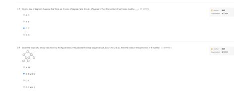 Solved The Inorder And The Postorder Traversal Sequences Of