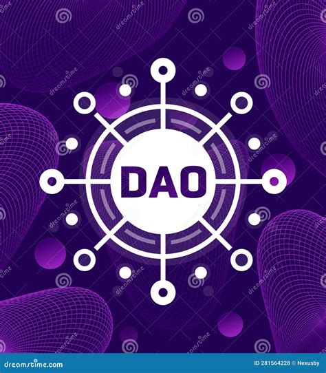 Dao Decentralized Autonomous Organisation Icon Cartoon Vector
