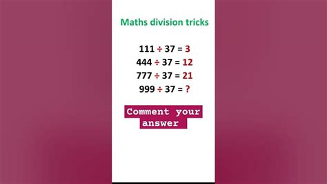Division Tricks 🥇 Logical Reasoning Logicalreasoning Shorts Youtube
