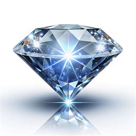 Floating Glowing Diamond With Rotating Sparkles Stock Illustration Illustration Of Diamond