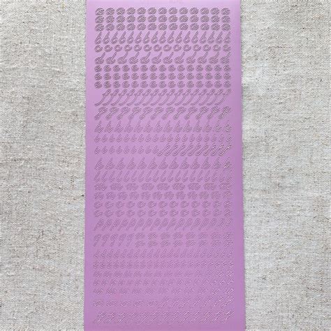 Lowercase Cursive 6mm Script Alphabet Script Alphabet Sticker Sheets Cursive