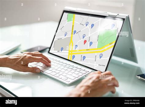 GPS Location Map Search Online Stock Photo Alamy