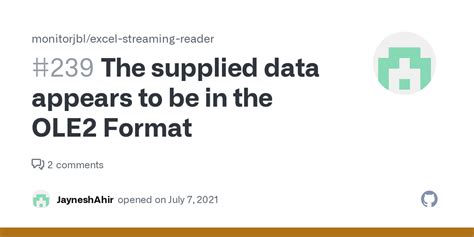 The Supplied Data Appears To Be In The Ole2 Format · Issue 239